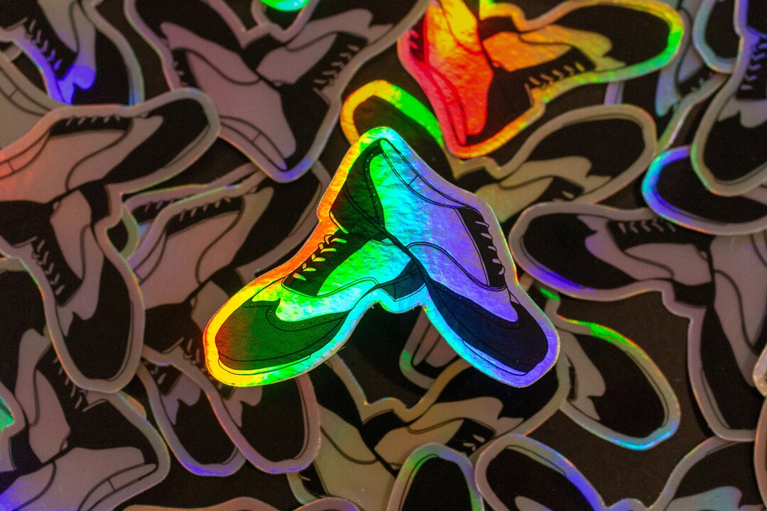 Holographic Tap Shoes Vinyl Sticker - Etsy
