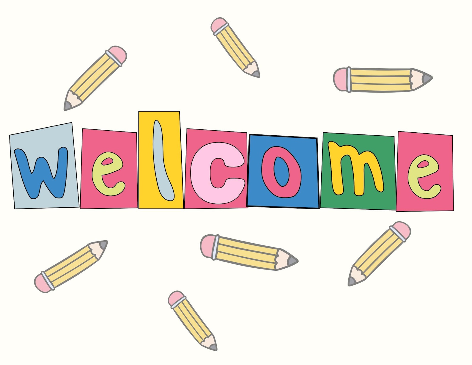 Welcome Print, Colorful Welcome Sign, Abstract Wall Art, Welcome Sign ...