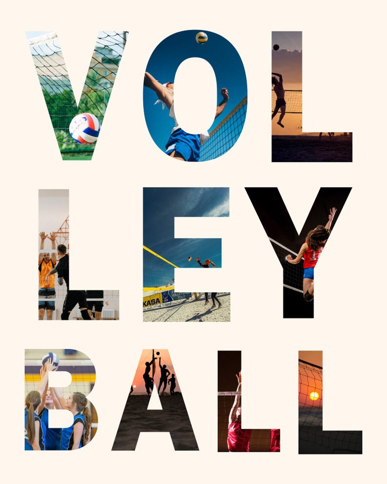 Volleyball Digital Print | Sport Print | Digital Volleyball Art | Wall ...