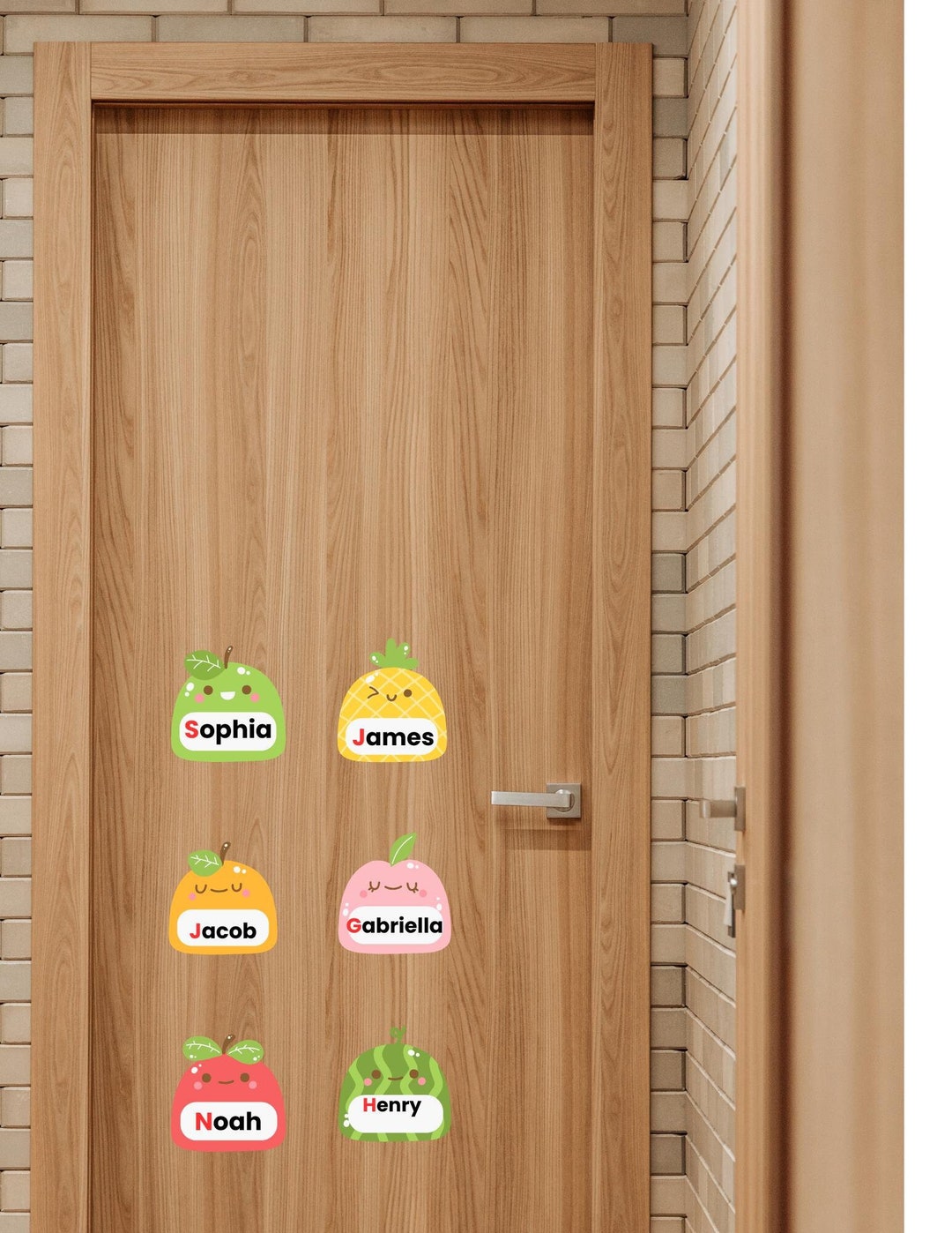 Personalized Fruit Name Tags, Custom Name Tags for School, Name Plates ...