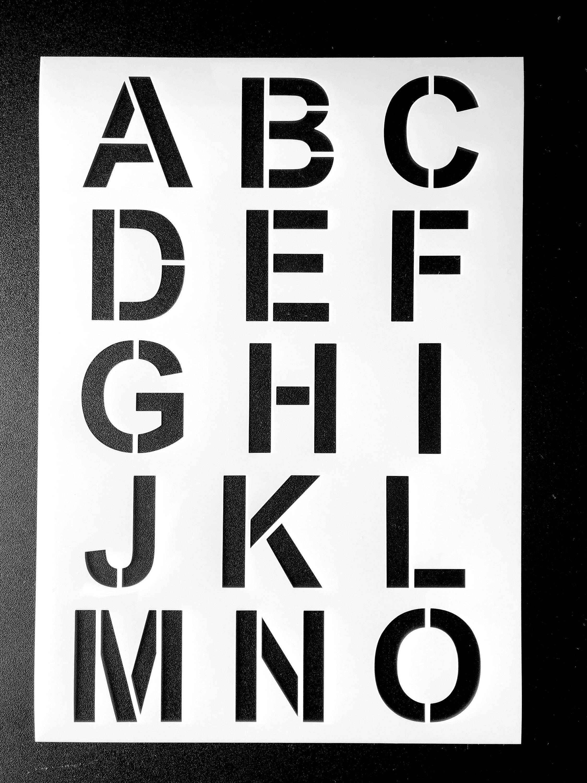 Letter Stencils Number Stencils 2inch/48mm Large Letter Alphabet ARIEL ...