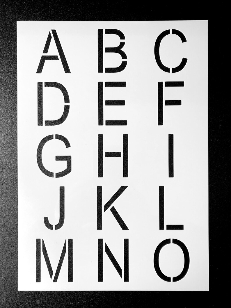 Letter Stencils Number Stencils 2inch/48mm Large Letter Alphabet ARIEL ...