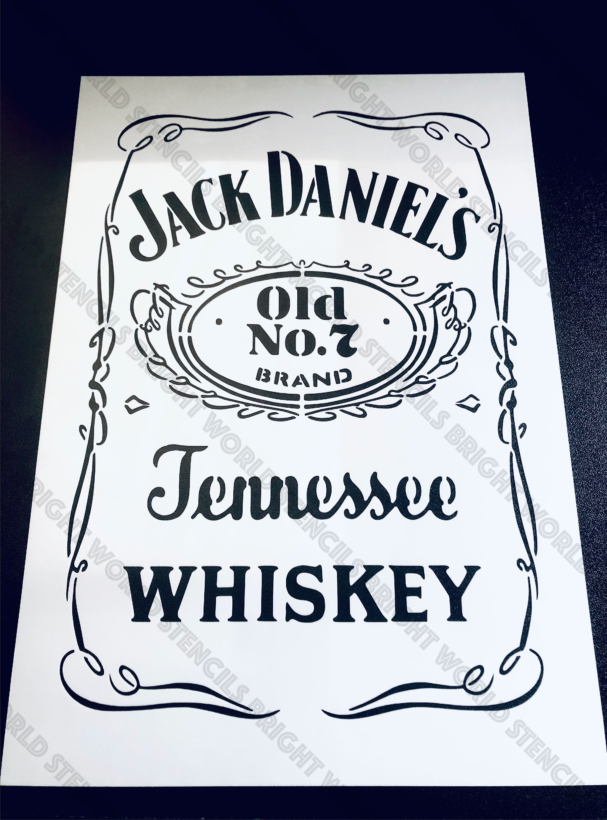 Jack Daniels Stencil LARGE A3 Airbrush Botella Etiqueta pared | Etsy