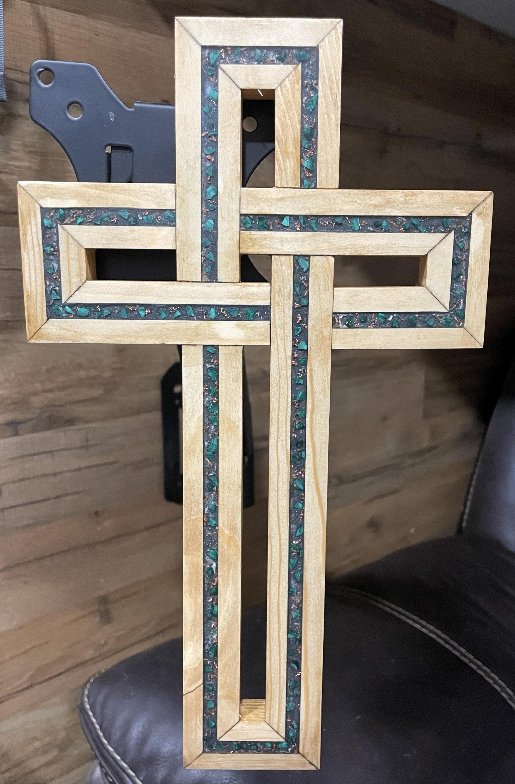 Handmade Wood Crosses With Inlayed Materials - Etsy