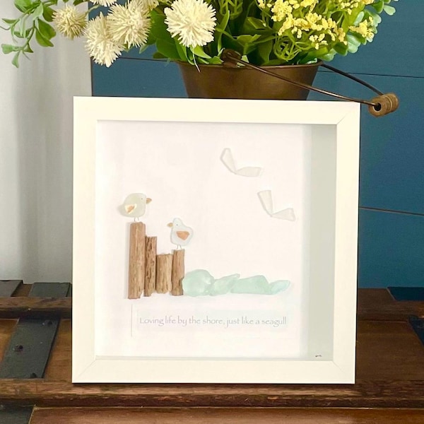 Sea Glass Artwork Coastal - Etsy