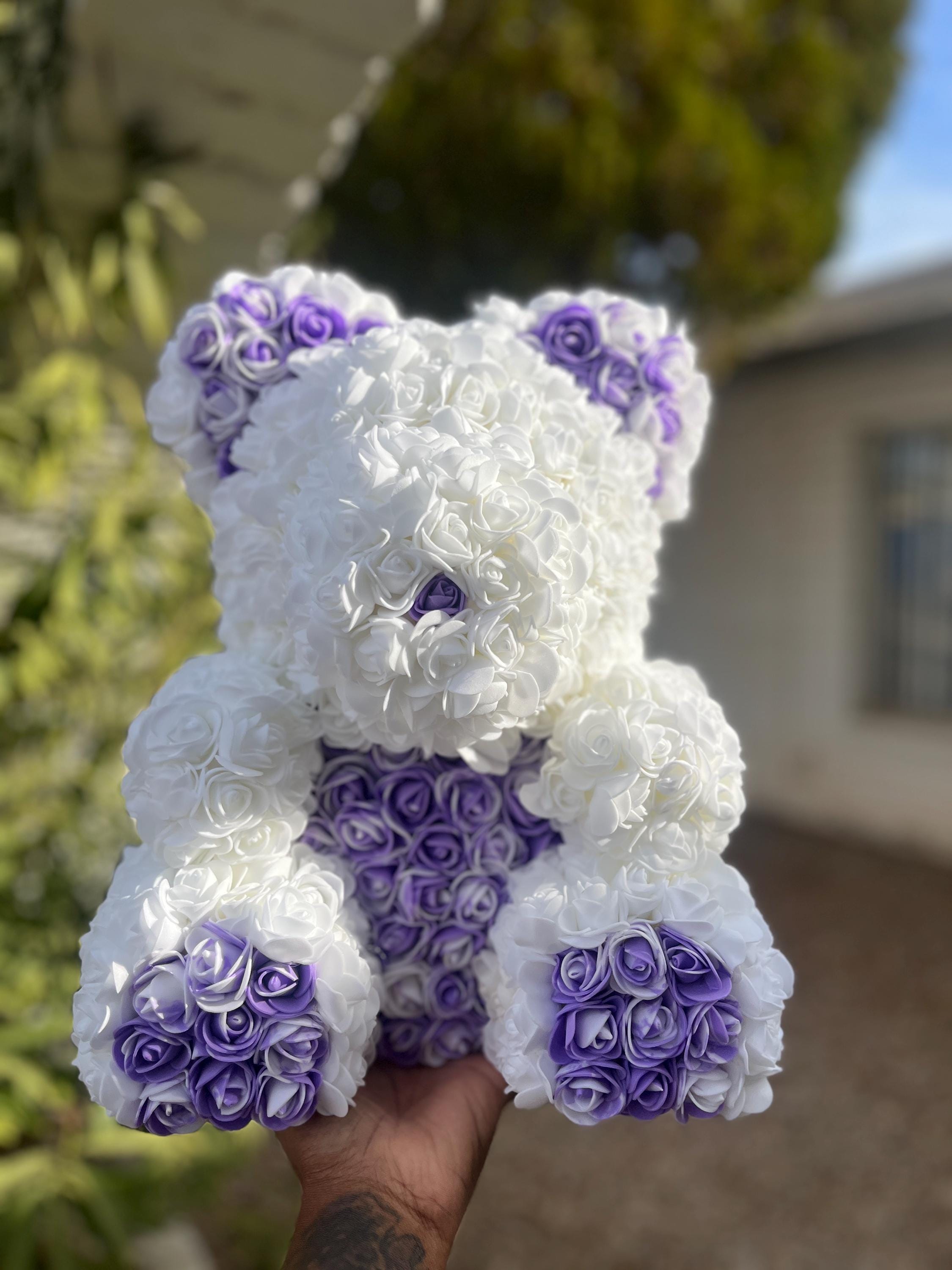 Large Rose Teddy Bear - Etsy