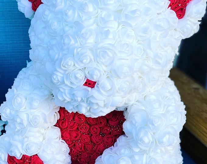 Large Rose Teddy Bear - Etsy