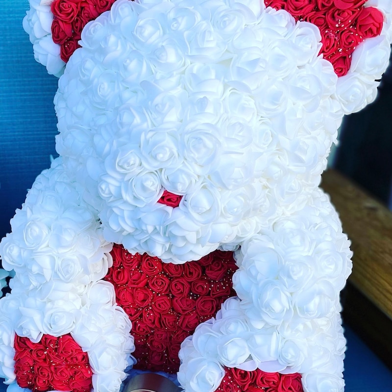 Rose Teddy Bear - Etsy