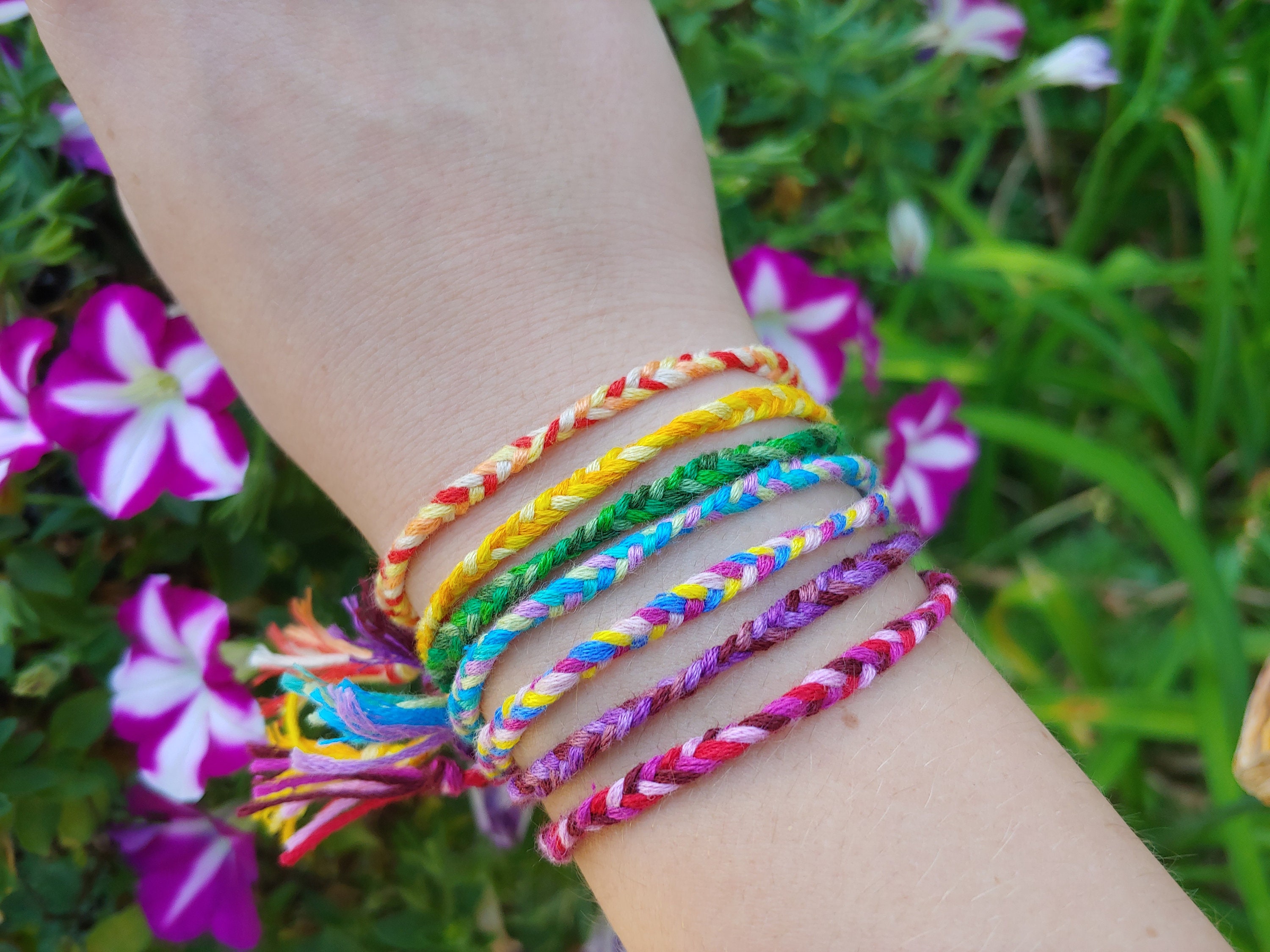 Thin Fishtail Braid Friendship Bracelet Thread Bracelets | Etsy