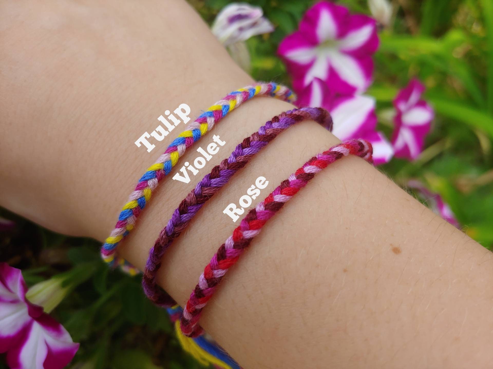 Thin Fishtail Braid Friendship Bracelet Thread Bracelets - Etsy