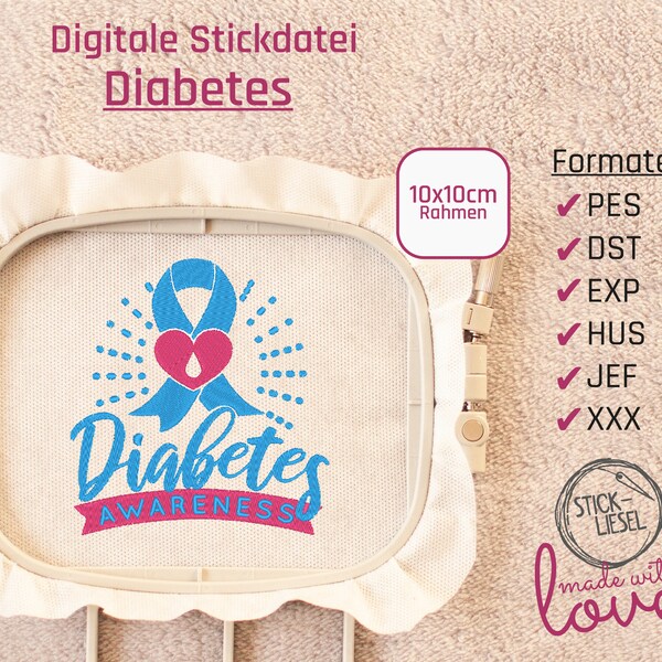 Diabetes Embroidery - Etsy