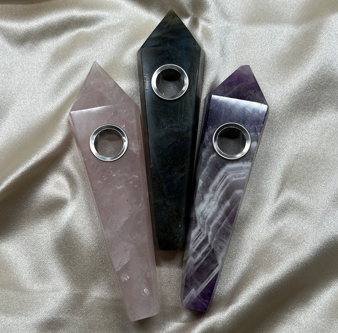Handcrafted Crystal Gemstone Tobacco Smoking Pipe Natural - Etsy