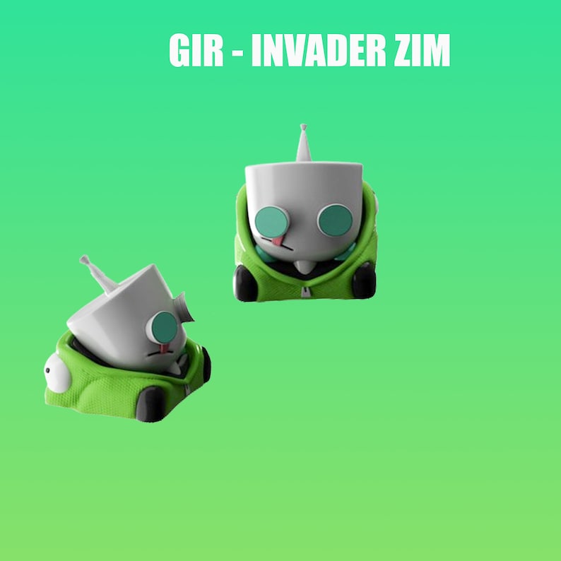 Gir Zim Artisan Keycap Alien Invader Zim Animjation Keycap Artisan Zim ...