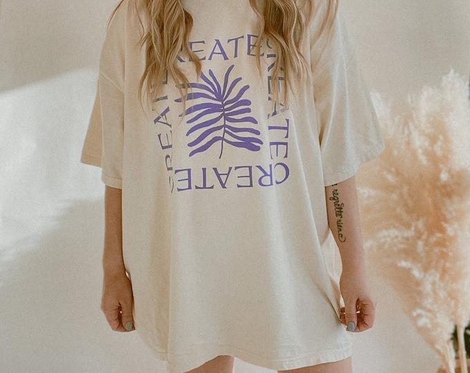 Create Oversized Graphic Tee, Vintage Style Tee, Oversized T-shirt ...