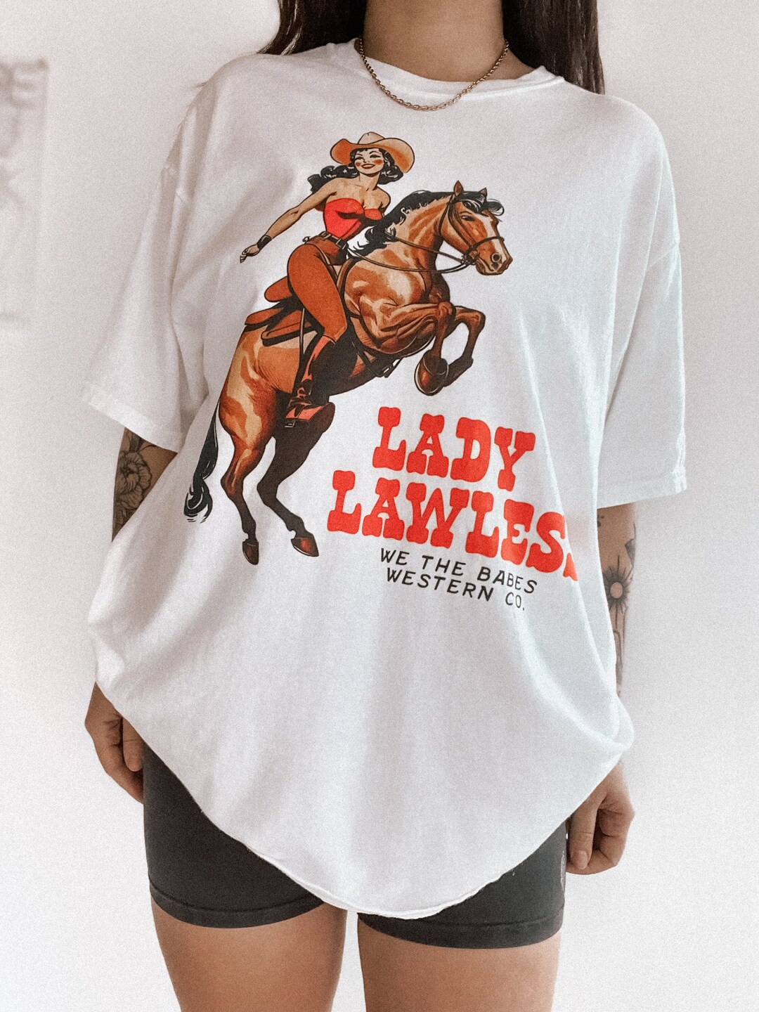 Lady Lawless Graphic Tee, Western Cowgirl Aesthetic Vintage Inspired T ...