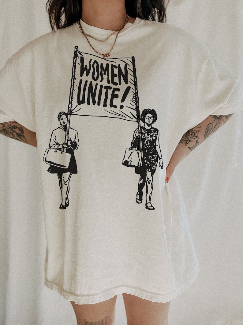 Women Unite Tee, Feminist Woman Power Girl Power Graphic Tee, Trendy ...