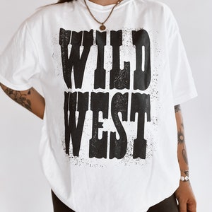Wild West Minimal Tee, Cowgirl Cowboy Western Tee, Comfort Colors Shirt ...
