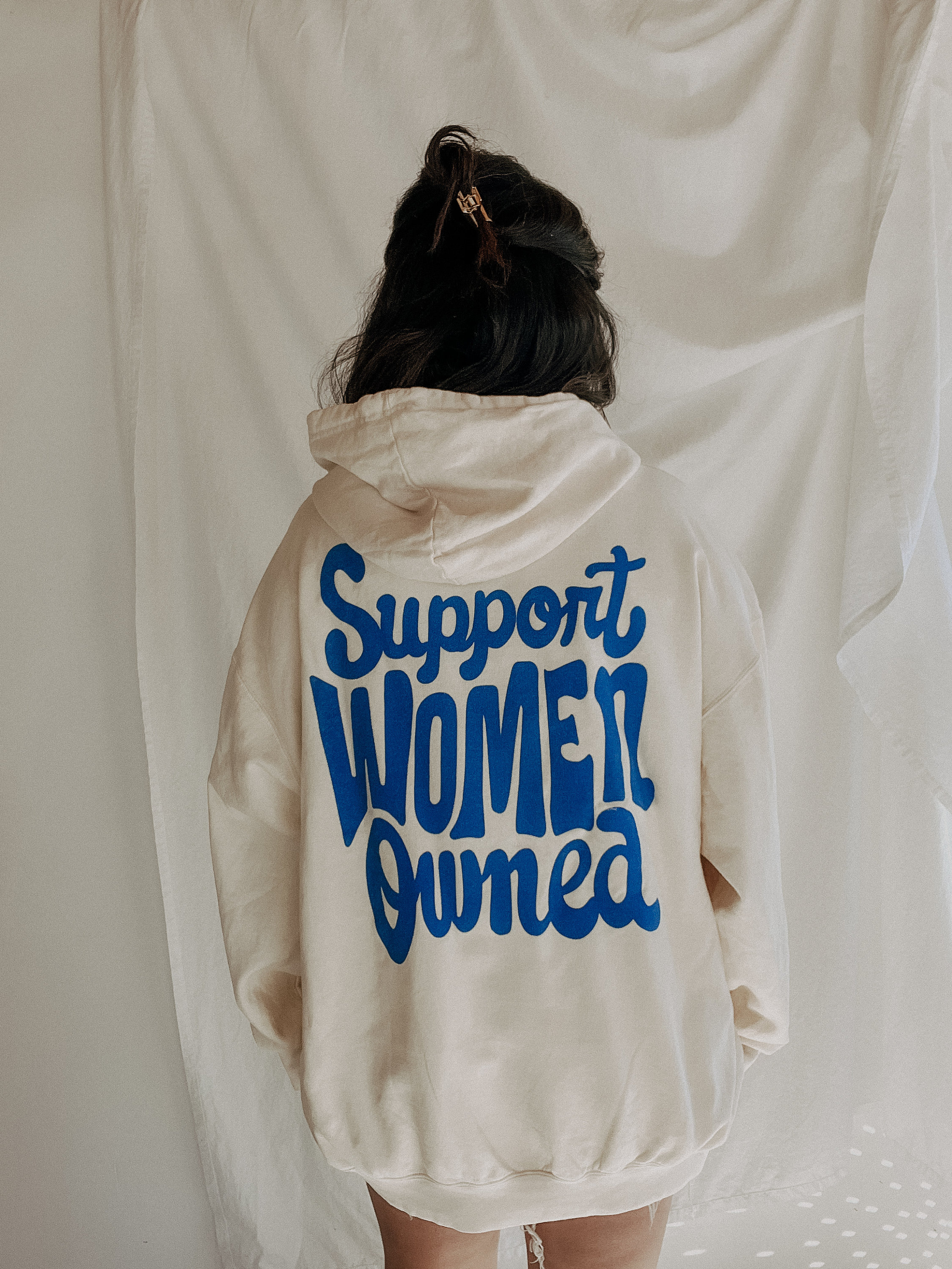 Support Women Owned Hoodie, Trendy Aesthetic Small Business Woman Owned ...