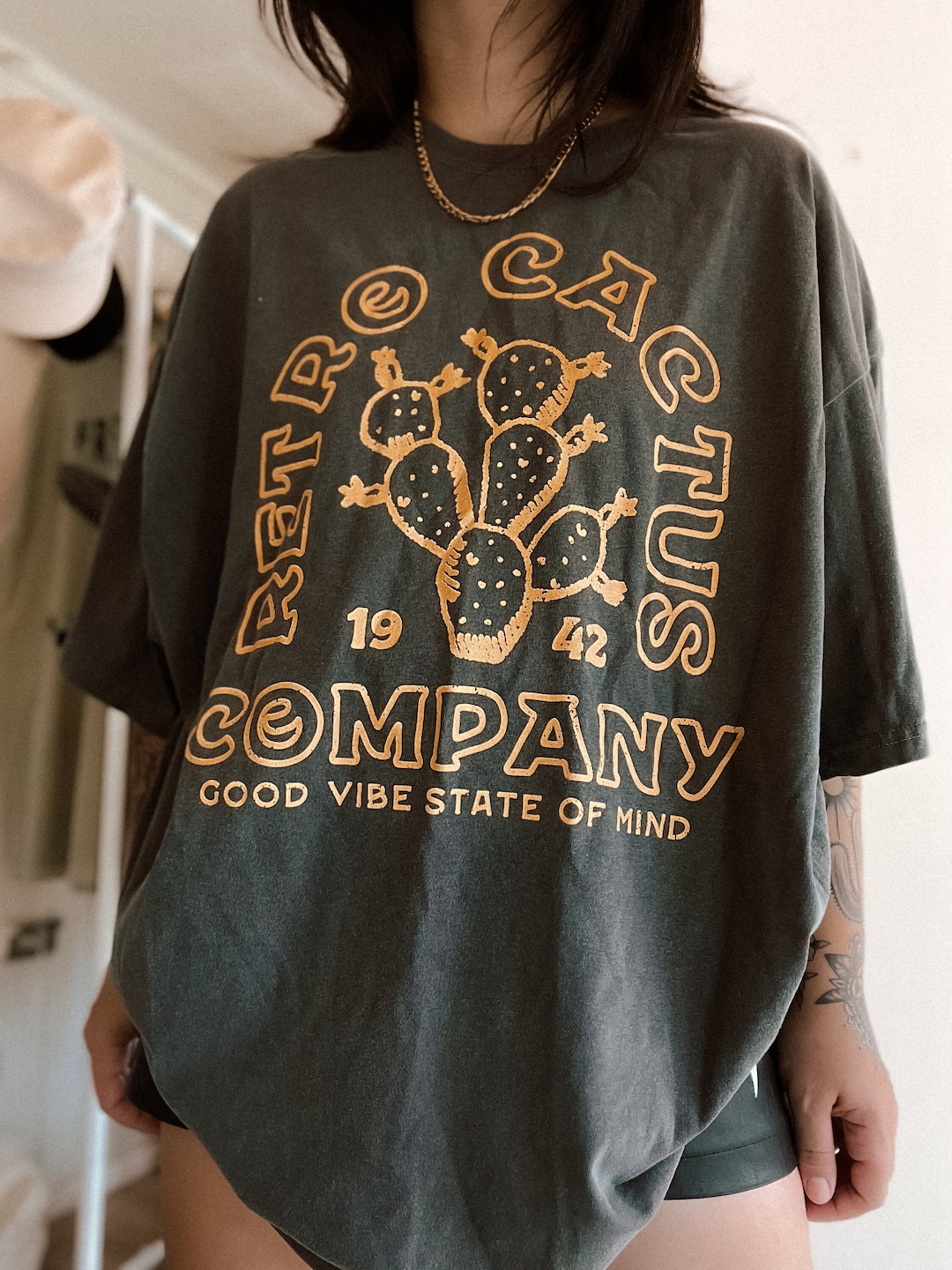 Retro Cactus Company Tee | Vintage Retro Inspired Shirt | Trendy Hippie ...