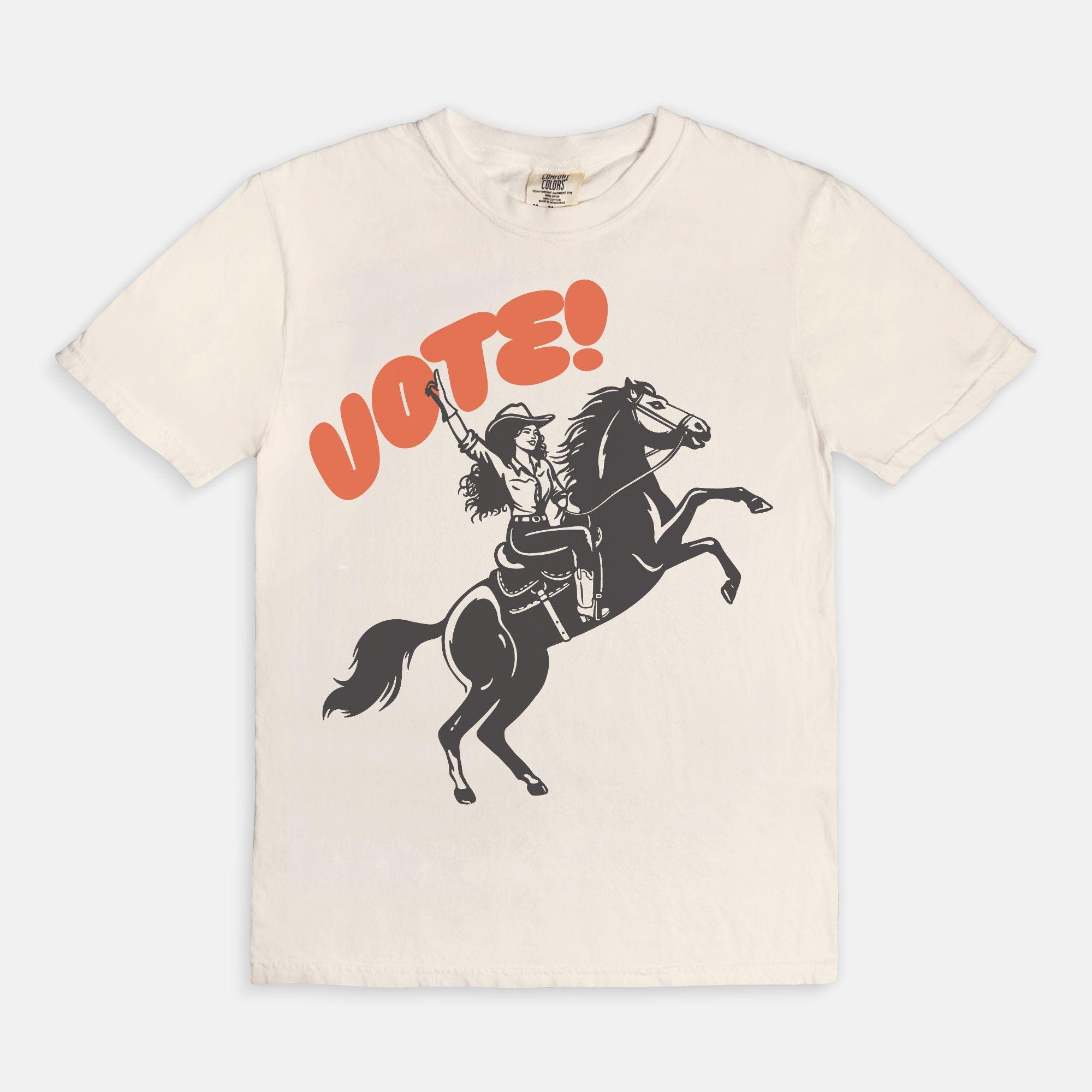 Vote Cowgirl Tee, Election 2024 Trendy Aesthetic Voting Shirt, Vintage ...