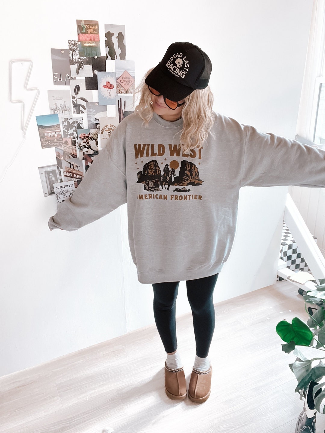 Wild West Crew, Trendy Western Cowgirl Sweatshirt, Boho Vintage ...