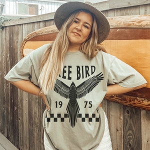 Freebird Graphic Tee, Retro Vintage Inspired Tshirt, Boho Hippie Tee - Etsy