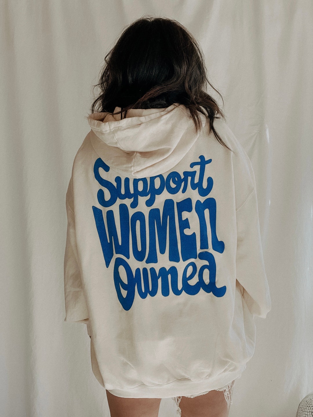 Support Women Owned Hoodie, Trendy Aesthetic Small Business Woman Owned ...