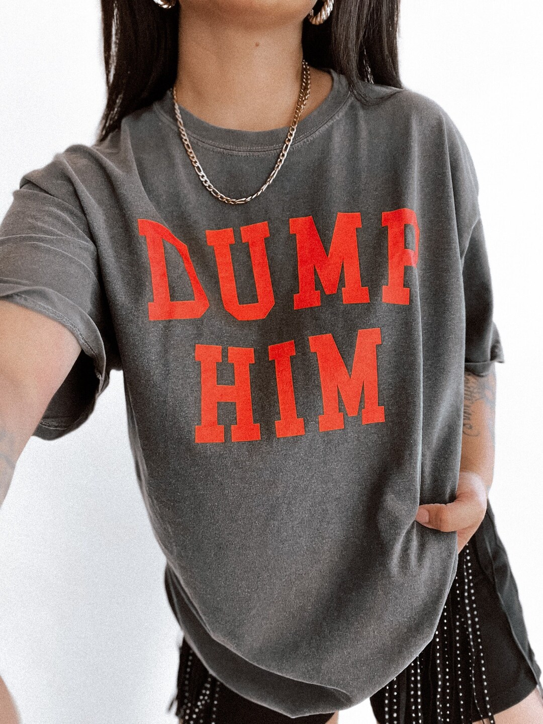 Dump Him Tee, Feminist Girl Power Tee, Trendy Aesthetic Comfort Colors Shirt - Etsy