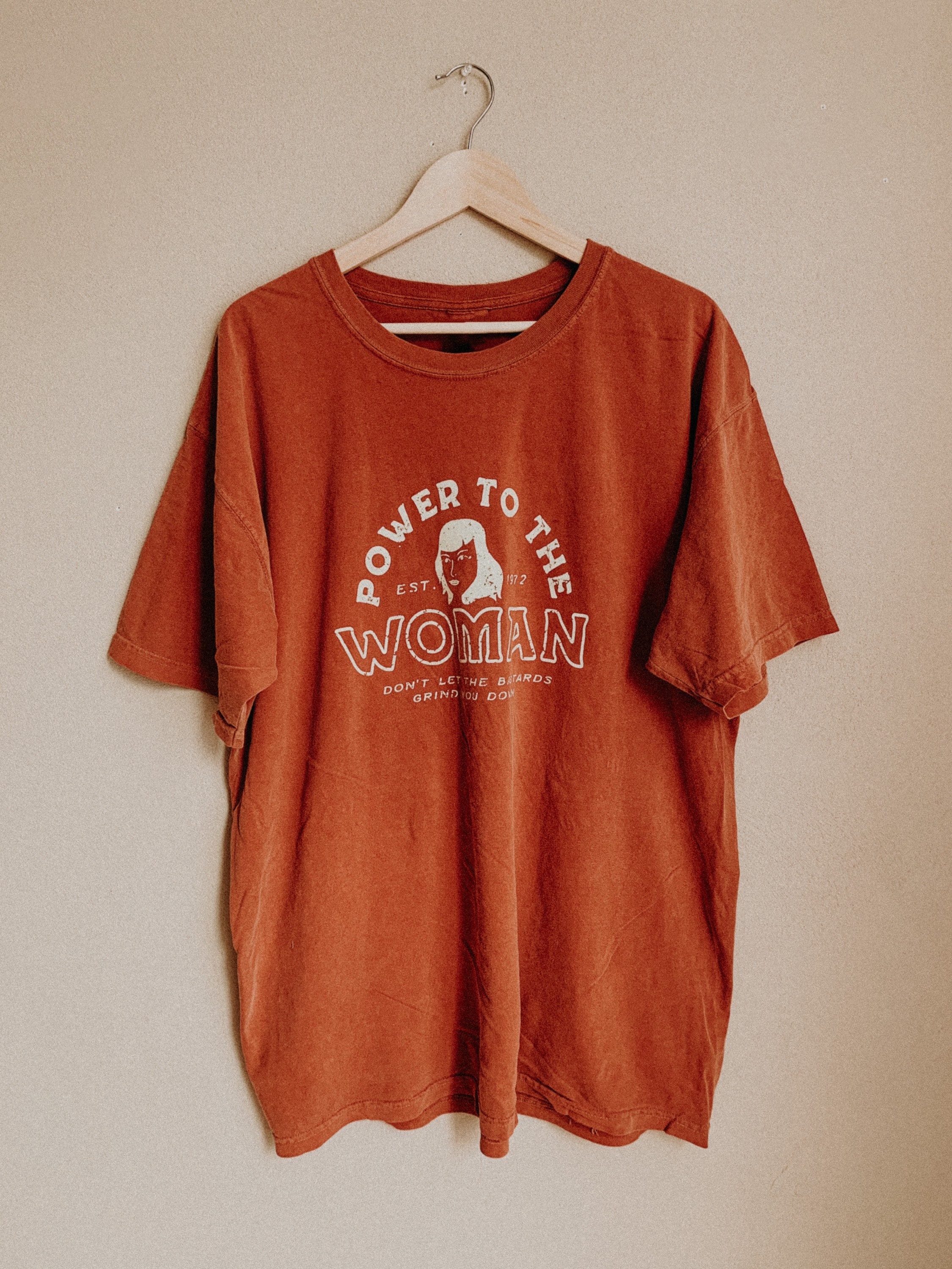 Power To The Woman Tee Feminist Tee Oversized Graphic | Etsy