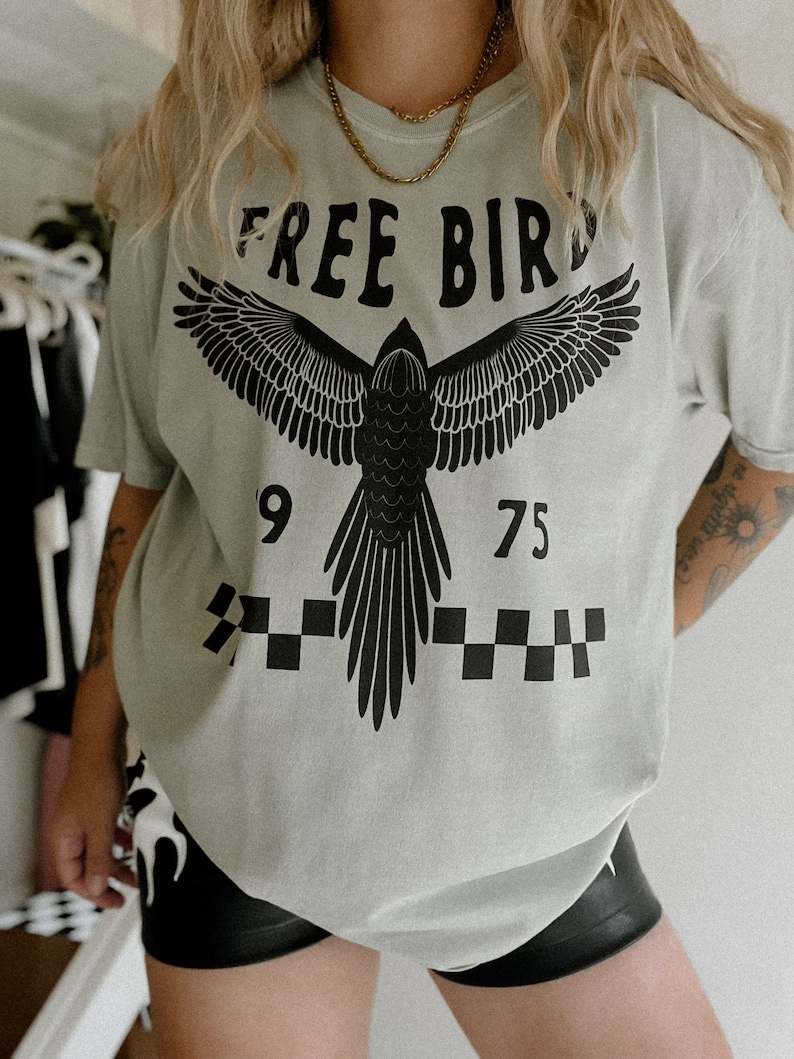 Freebird Graphic Tee, Retro Vintage Inspired Tshirt, Boho Hippie Tee - Etsy