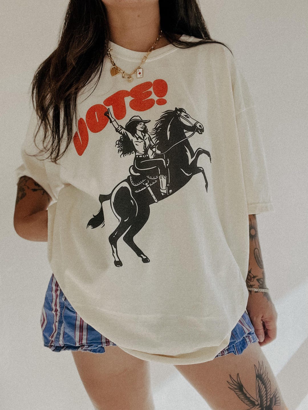 Vote Cowgirl Tee, Election 2024 Trendy Aesthetic Voting Shirt, Vintage ...