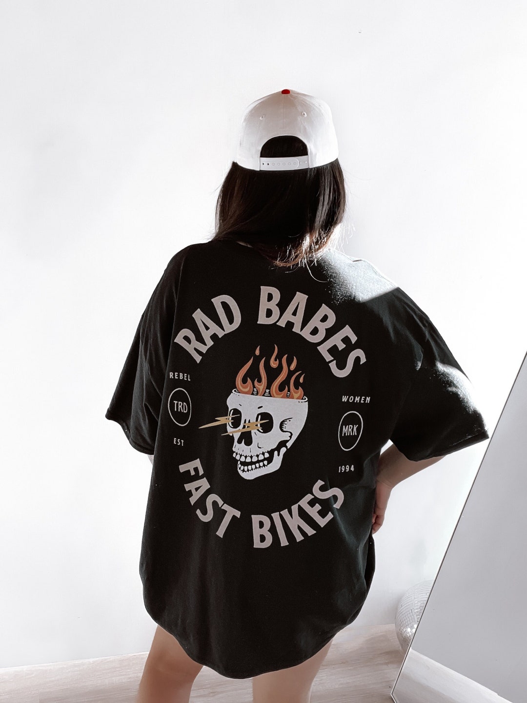 Rad Babes Fast Bikes Tee, Comfort Colors Trendy Vintage Inspired Tee ...
