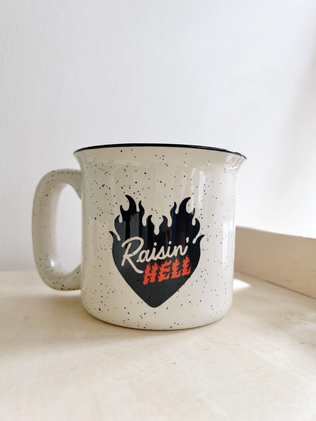 Raise Hell Ceramic Mug, Western Trendy Feminist Mug, Coffee Lover Girl ...