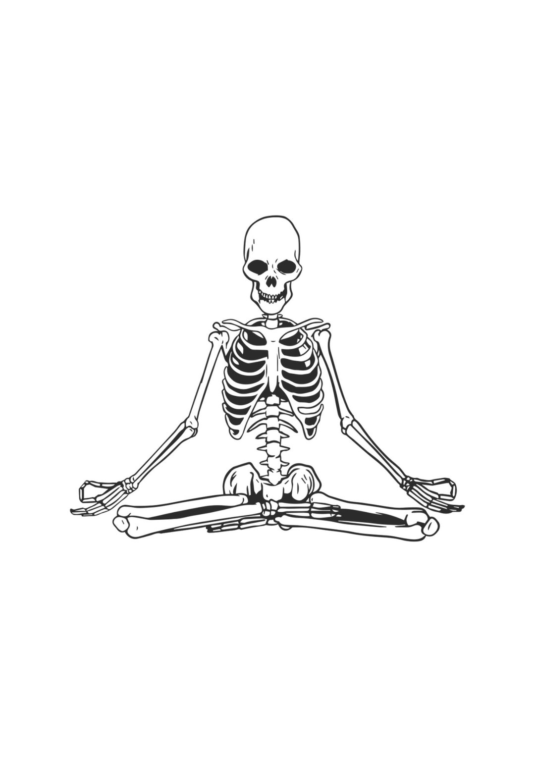 Skeleton Yoga, Halloween Prints, Halloween Digitals, Skeleton Digitals ...