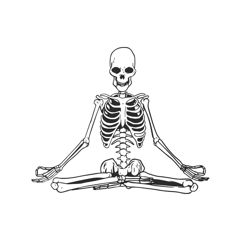 Skeleton Yoga Svg - Etsy
