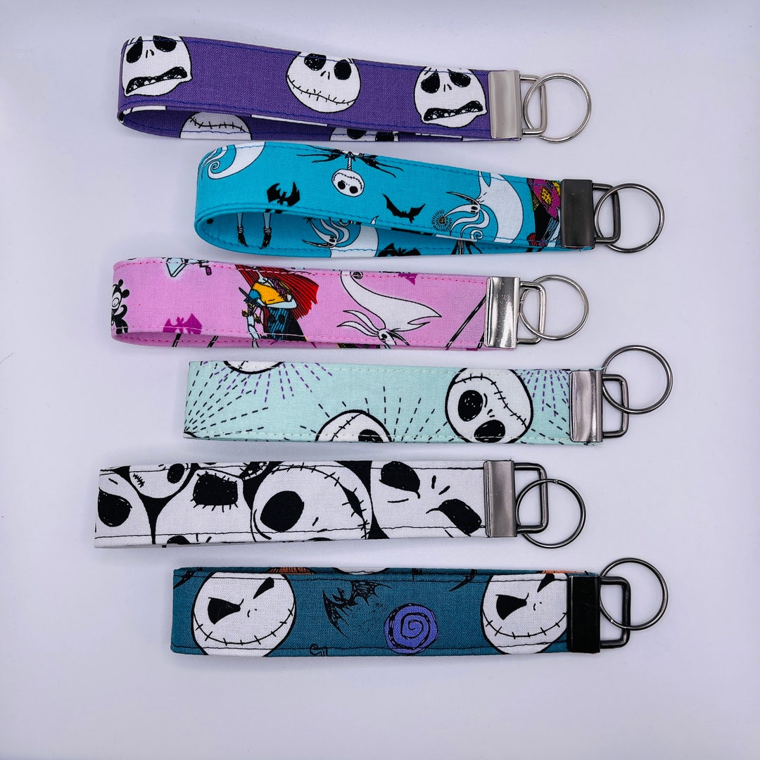 Jack Skellington Nightmare Before Christmas Halloween Wristlet Keychain ...