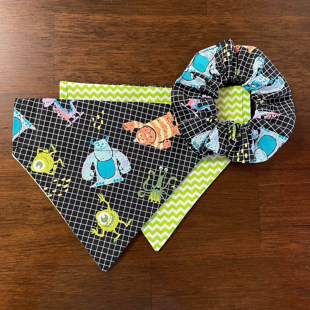 Monsters Inc Monsters Disney Over the Collar Handmade Reversible Pet ...