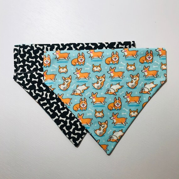 Corgi Corgis Over the Collar Handmade Reversible Pet - Etsy