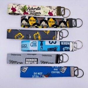 The Office Dwight Dunder Mifflin TV Show Wristlet Keychain Key Fob ...