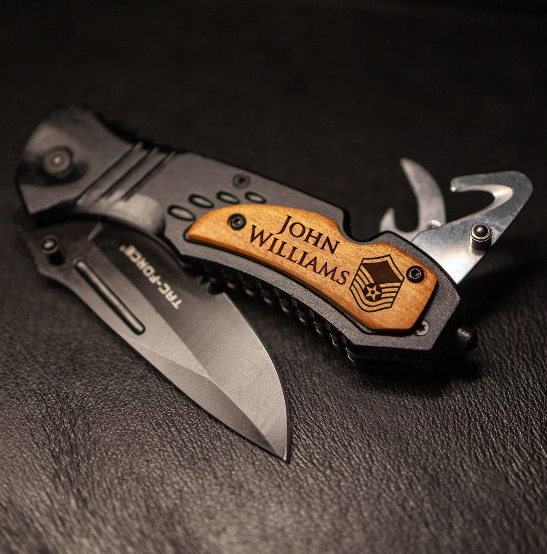 Personalized Air Force Knife, Engraved Military Gift - Etsy
