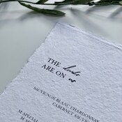 Hand Torn Place Cards and Chiffon Ribbon, Deckle Edge Place Cards With ...