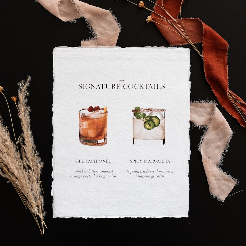 Cocktail Signs - Etsy