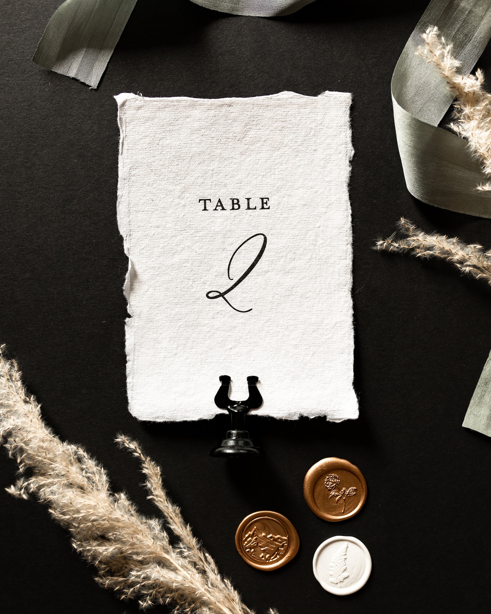 Table Number Deckled Edge Wedding Table Number - Etsy