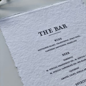 Wedding Bar Sign- Deckled Edge Sign - Etsy