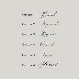 Reserved Wedding Sign - Hanging Sign With Silk Ribbon - Deckled Edge ...