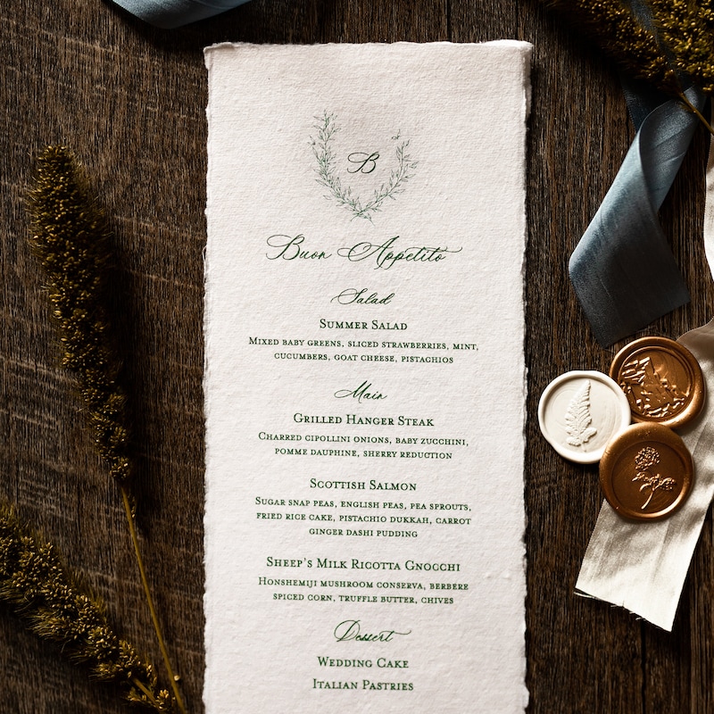 Monogram Menu - Etsy