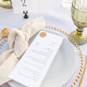Deckled Edge Menu With Place Card (set of 10) - Etsy