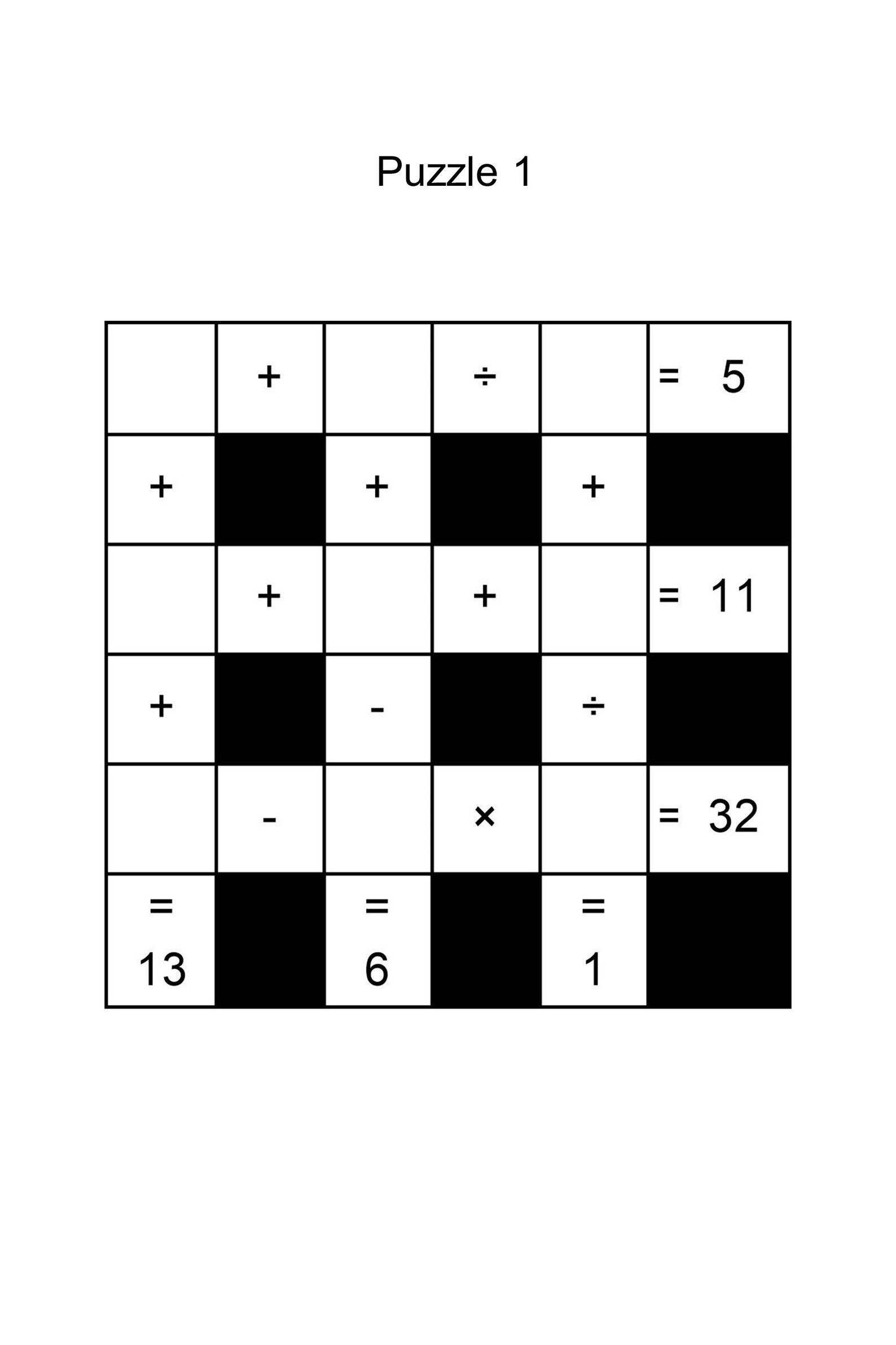 Cross Sum The Fun Math Puzzle Printable Solve Math Etsy
