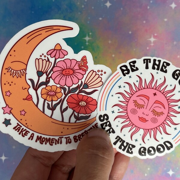 Sun and Moon Laptop Stickers - Etsy