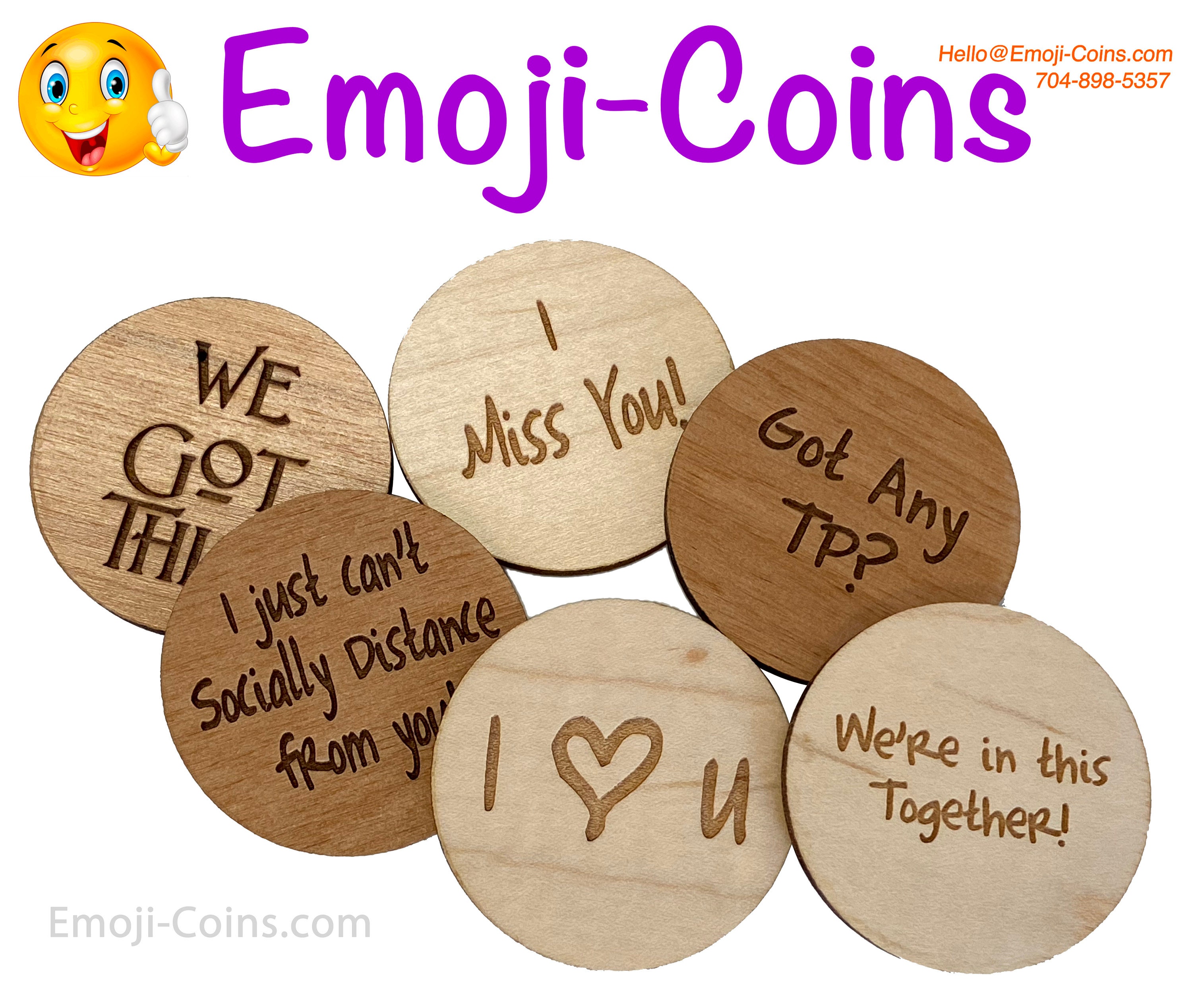 Dizzy Face Emoji-coin | Personalized Laser Engraved Tokens With ...